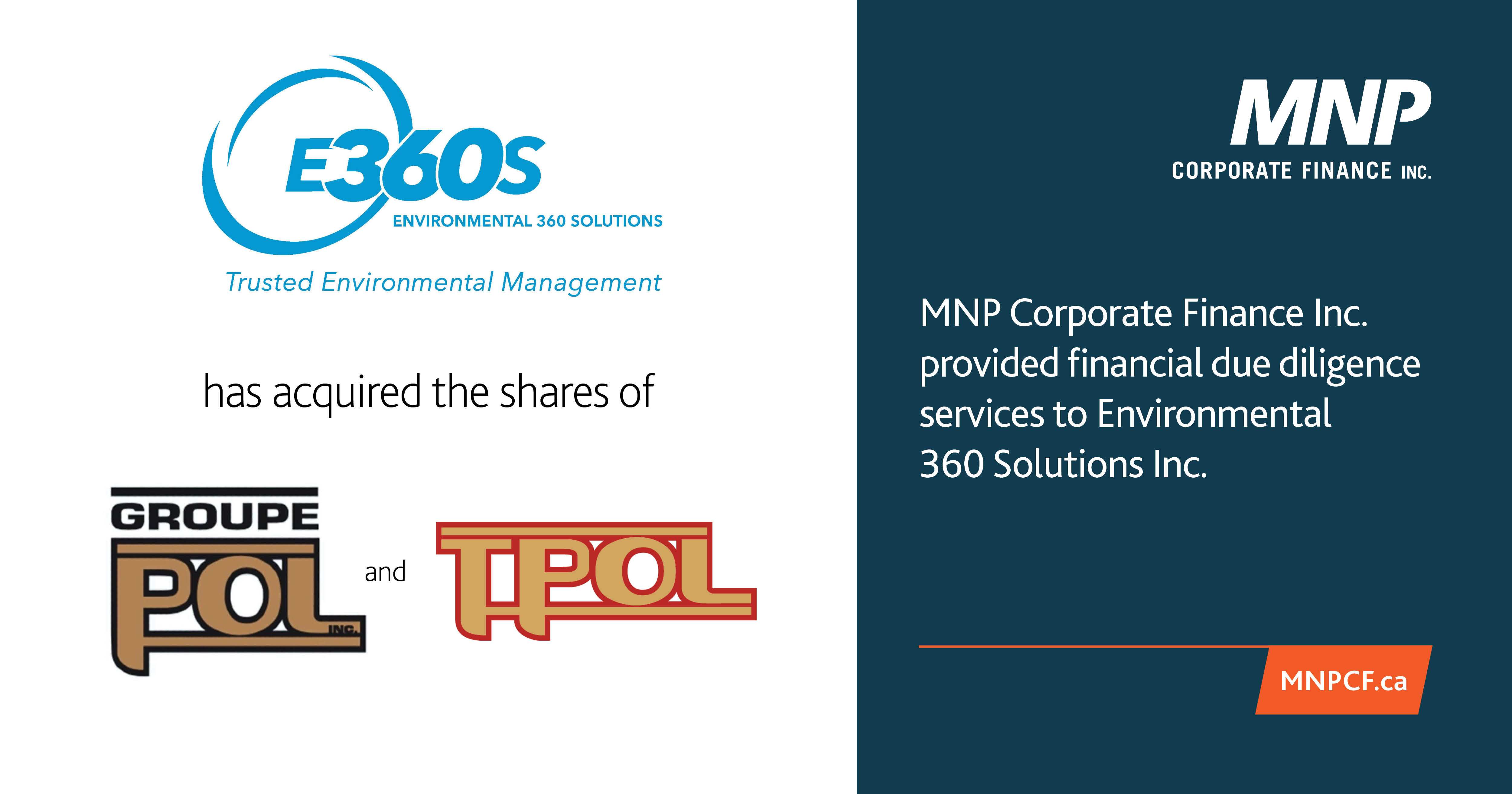 Environmental 360 Solutions Inc. has acquired the shares of Group POL ...